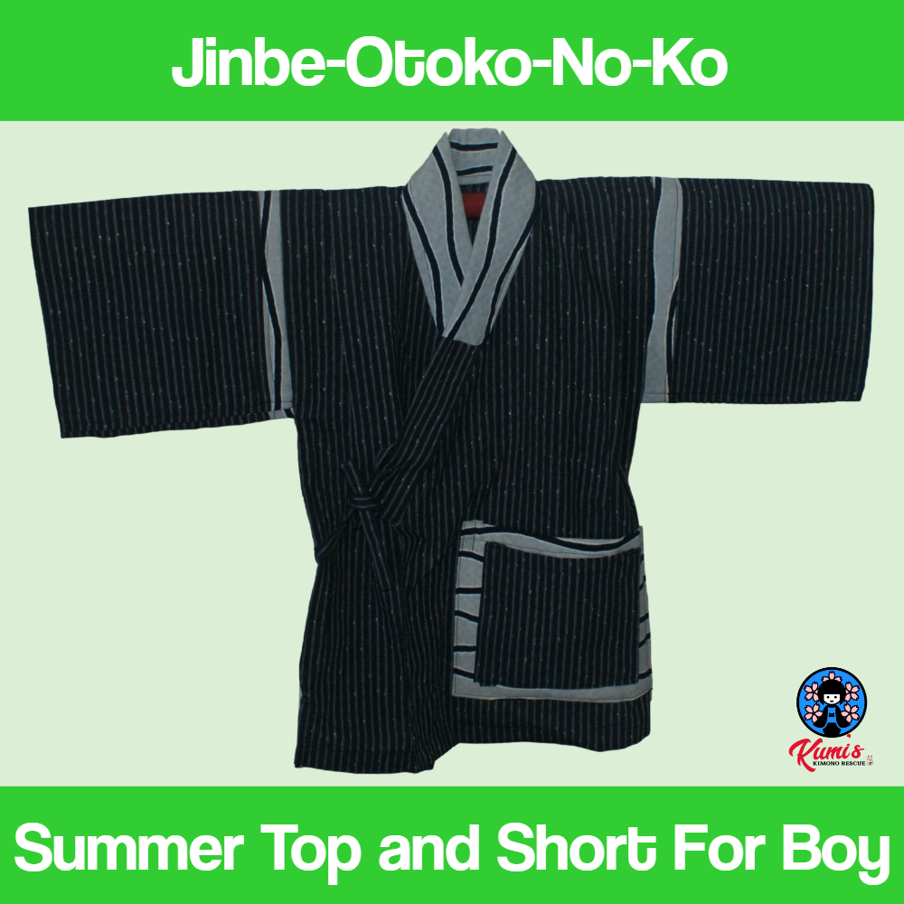 Jinbe size various ages from 1 year old to 8 years old Kid's Summer Top ...